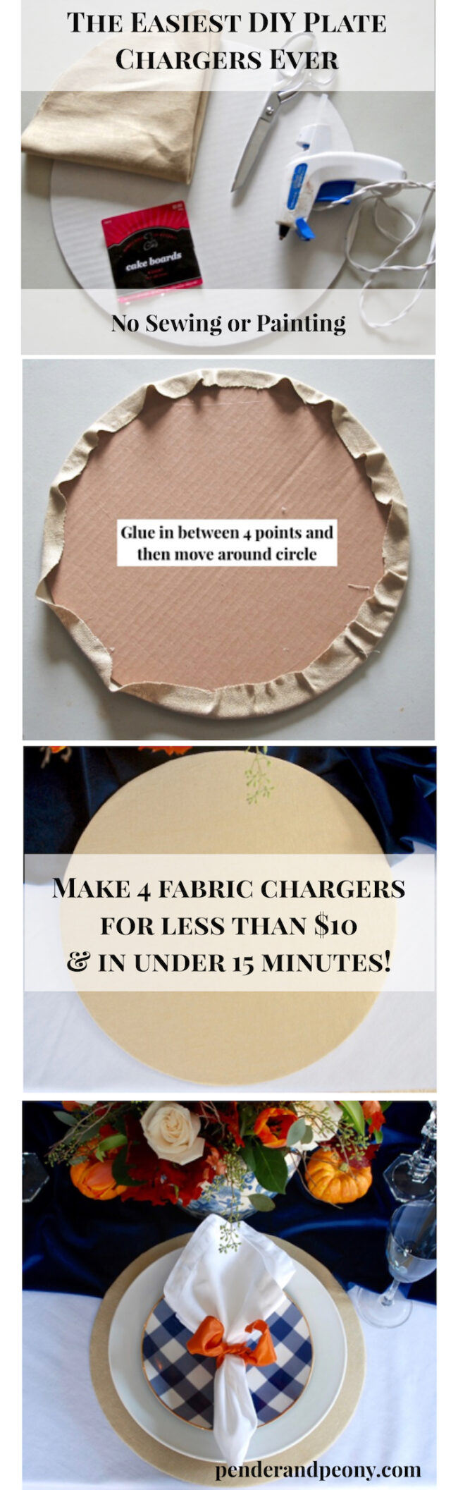 The Easiest DIY Plate Chargers Ever: No Sewing or Painting – Pender ...