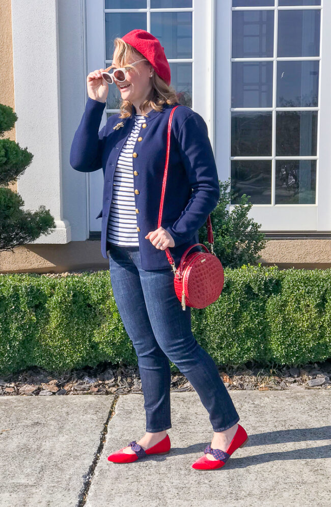Red Loves Navy - Casual Fall Outfit - Pender & Peony - A Southern Blog