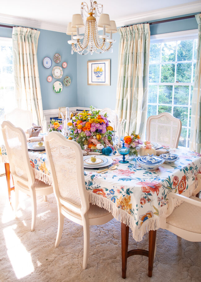 A Fall Table with Pastel Hues & Pretty Chintz - Pender & Peony - A ...