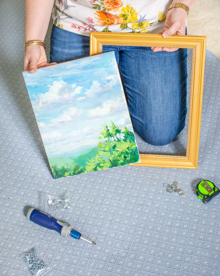 The Simple Way to Frame a Painting with Offset Clips - Pender & Peony ... The Simple Way to Frame a Painting with Offset Clips - Pender & Peony ...