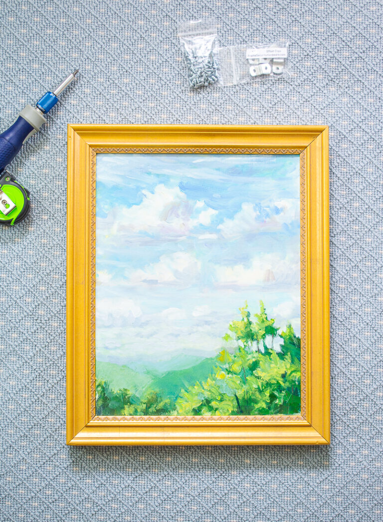 The Simple Way to Frame a Painting with Offset Clips - Pender & Peony ... The Simple Way to Frame a Painting with Offset Clips - Pender & Peony ...