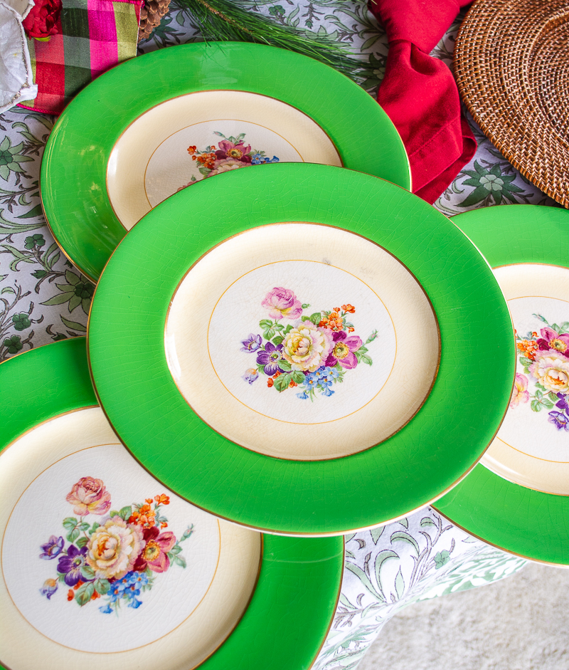 soho-pottery-ambassador-ware-green-floral-chargers-1 – Pender & Peony ...