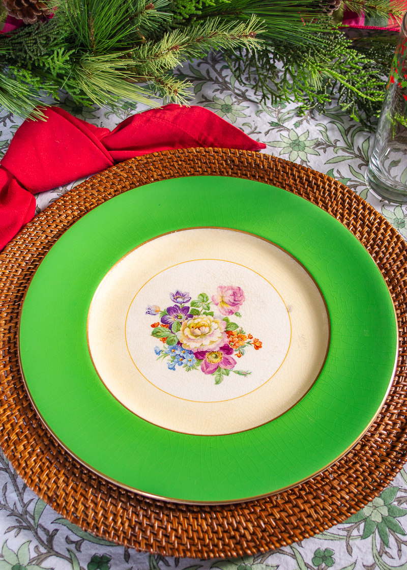 soho-pottery-ambassador-ware-green-floral-chargers-2 - Pender & Peony ...