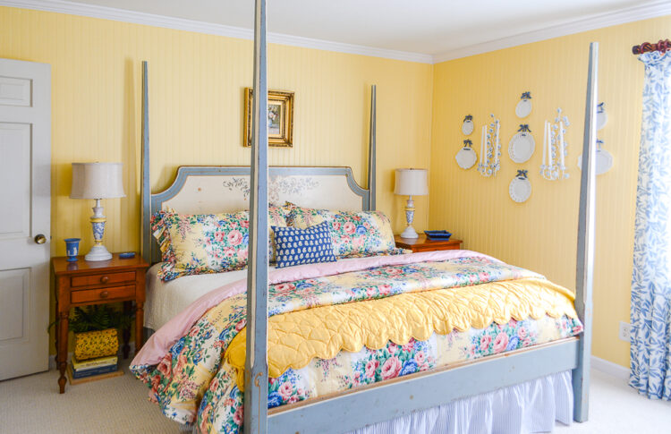 Yellow & Blue Guest Bedroom Reveal - Pender & Peony - A Southern Blog