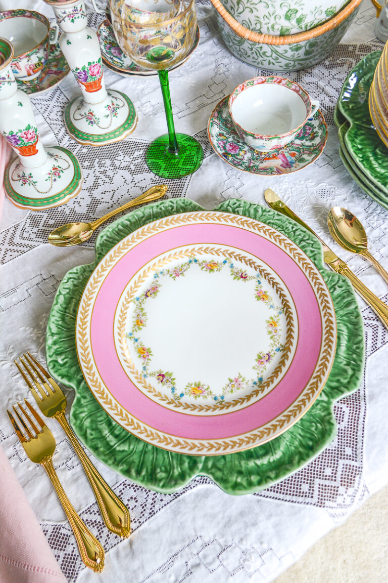 Rococo Revival: A Pink & Green Tablescape - Pender & Peony - A Southern ...