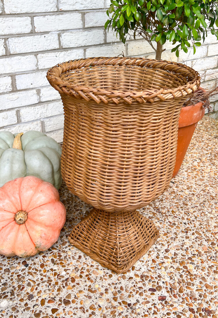 Wicker Urn - Pender & Peony - A Southern Blog