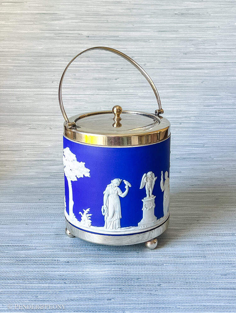 Blue Wedgwood Dipped Jasper Biscuit Barrels - Pender & Peony - A ...