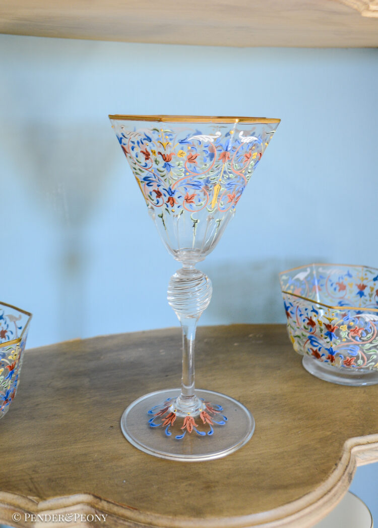 Salviati & Moser Enameled Venetian Glass – Pender & Peony