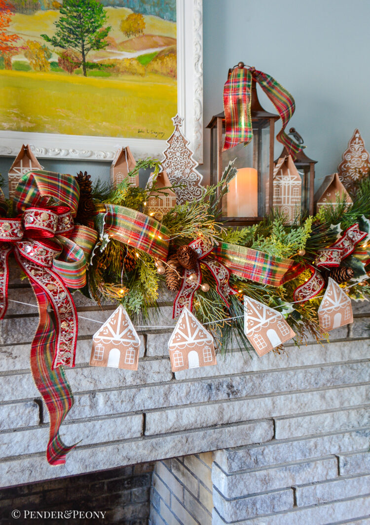 christmas-garland-ideas-gingerbread-village-3 - Pender & Peony - A ...